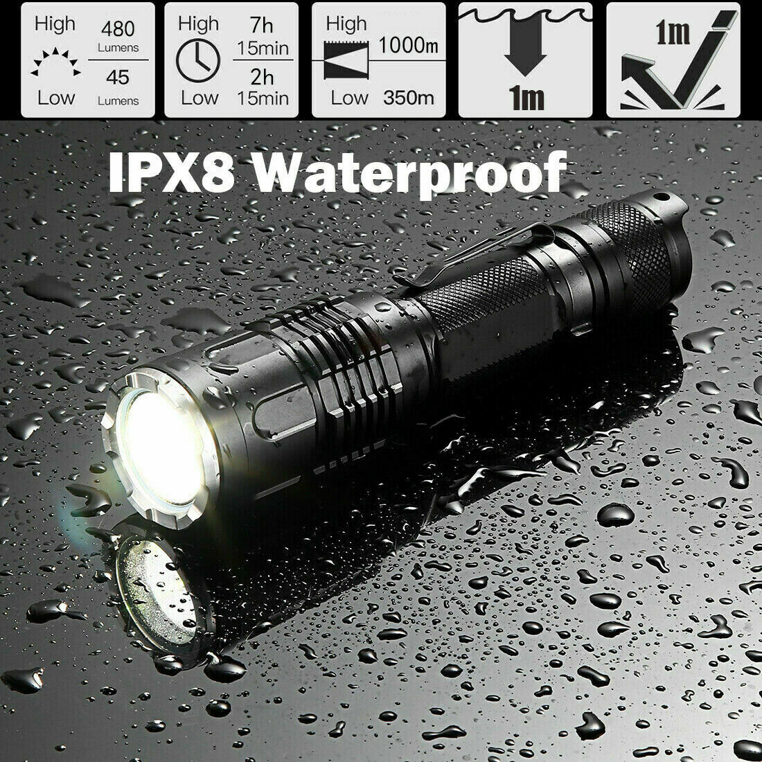 JETBEAM 1000M White Laser LEP Flashlight Spotlight Long Throw Light T ...